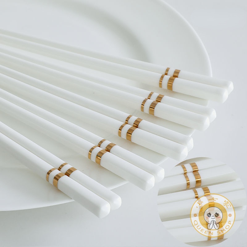 Ceramic Chopsticks Non-mold Household Healthy High-grade Chinese Bone ...