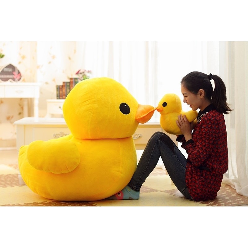 Cute Big Yellow Duck Plush Toy Baby Pillow Doll Animal Soft Toy ...