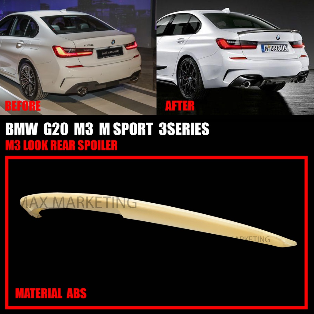 BMW G20 M3 M SPORT 3SERIES 4 DOOR P STYLE LOOK REAR SPOILER TRUNK ...