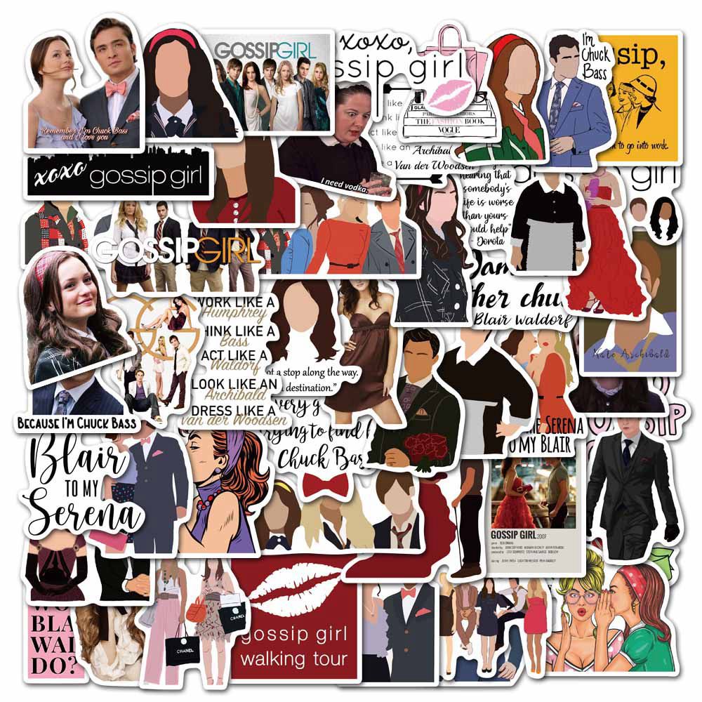 50Pcs/Set Gossip Girl Series 01 Stickers Serena Blair Classical Youth ...