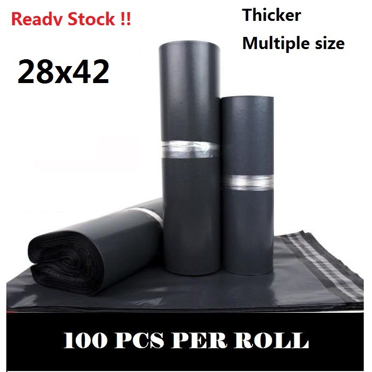 (28X42)(M SIZE) GREY/PINK/WHITE Flyer Parcel Mail Courier Bag/Beg ...