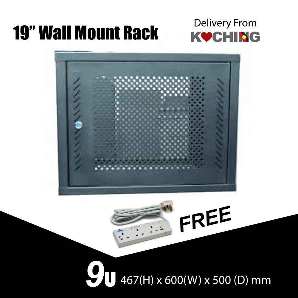 Wall Mount Server Rack 9U 600x500 Heavy Duty Equipment | Shopee Malaysia