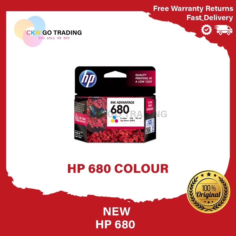 HP 680 Tri-Color Original Advantage Ink Cartridge -Hp680 hp680 | Shopee ...