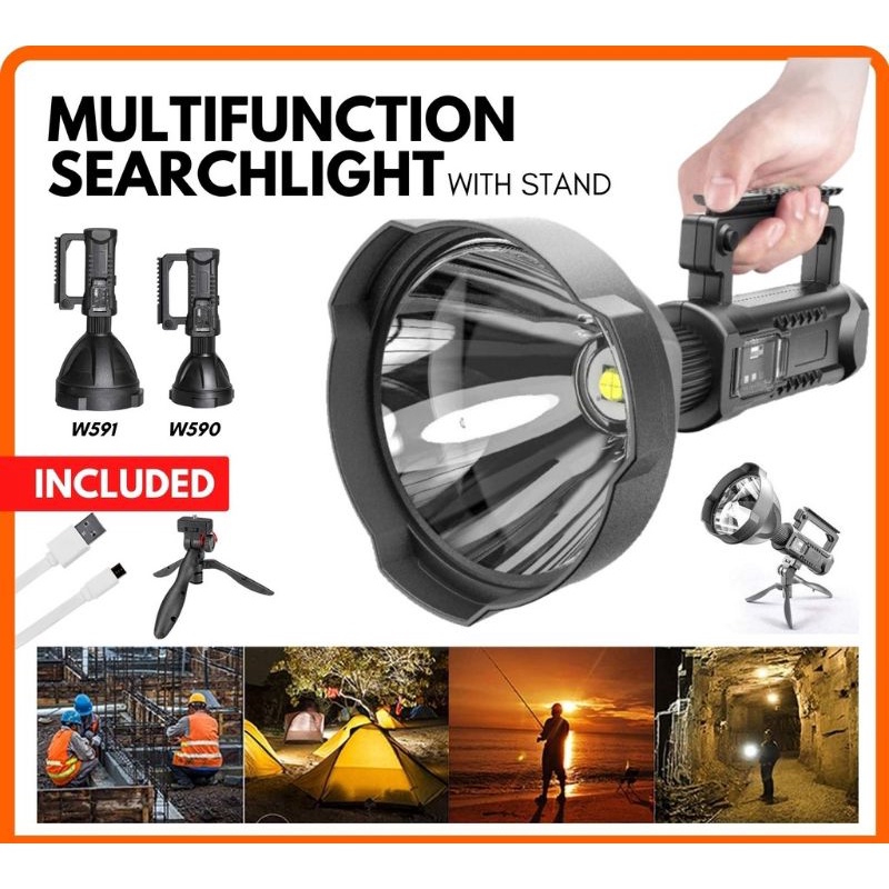 Multifunction Outdoor FloodLight Rechargeable Powerful Searchlight ...