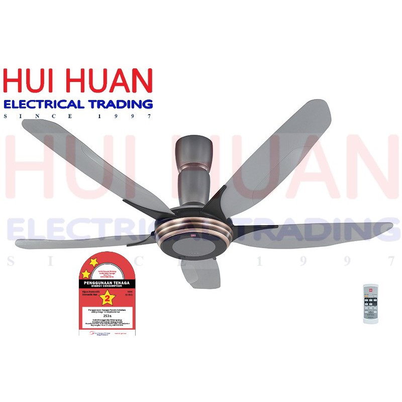 KDK 60" Yuragi 5 Blade R/Control Ceiling Fan (Co Bronze) 风扇/吊扇 K15Y2 ...