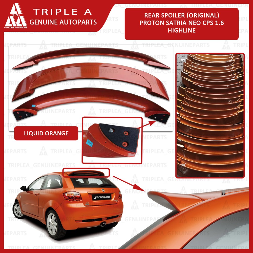 Rear Spoiler Proton Satria Neo Cps 1.6 Bonnet Boot Trunk Visor | Shopee ...