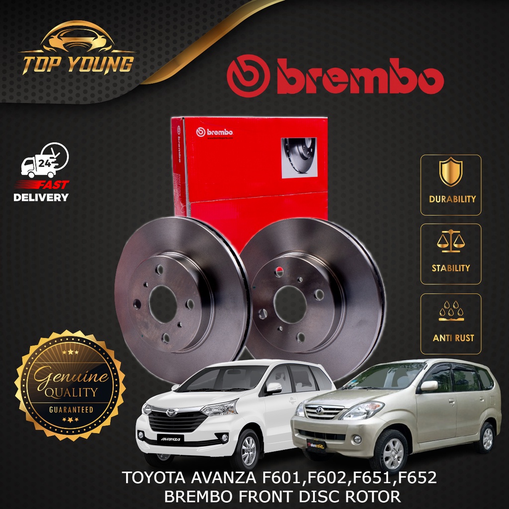 BREMBO TOYOTA AVANZA F601, F602, F651, F652 FRONT (FW) (DEPAN)100% ...