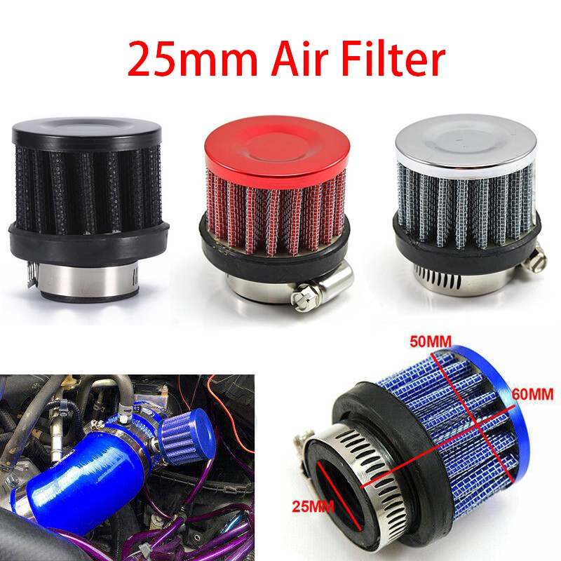 Universal 25mm Small Air Filter Motorcycle Turbo High Flow Racing Cold ...