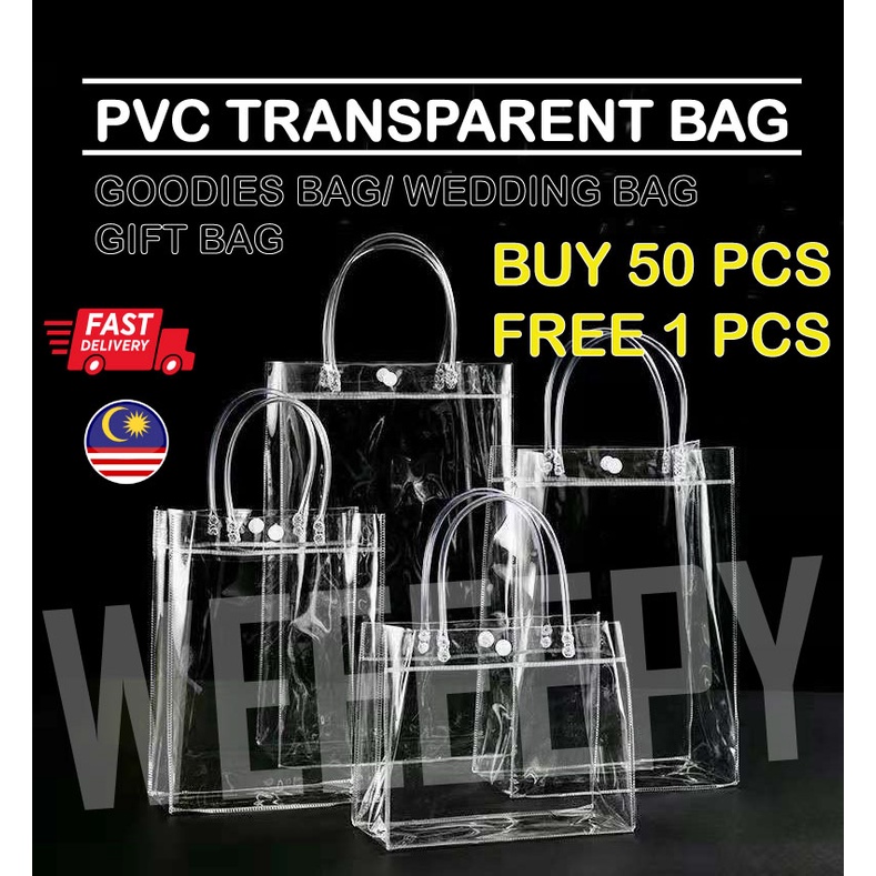 Transparent Shopping Bag / Doorgift Wedding PVC Bag / Travel ...