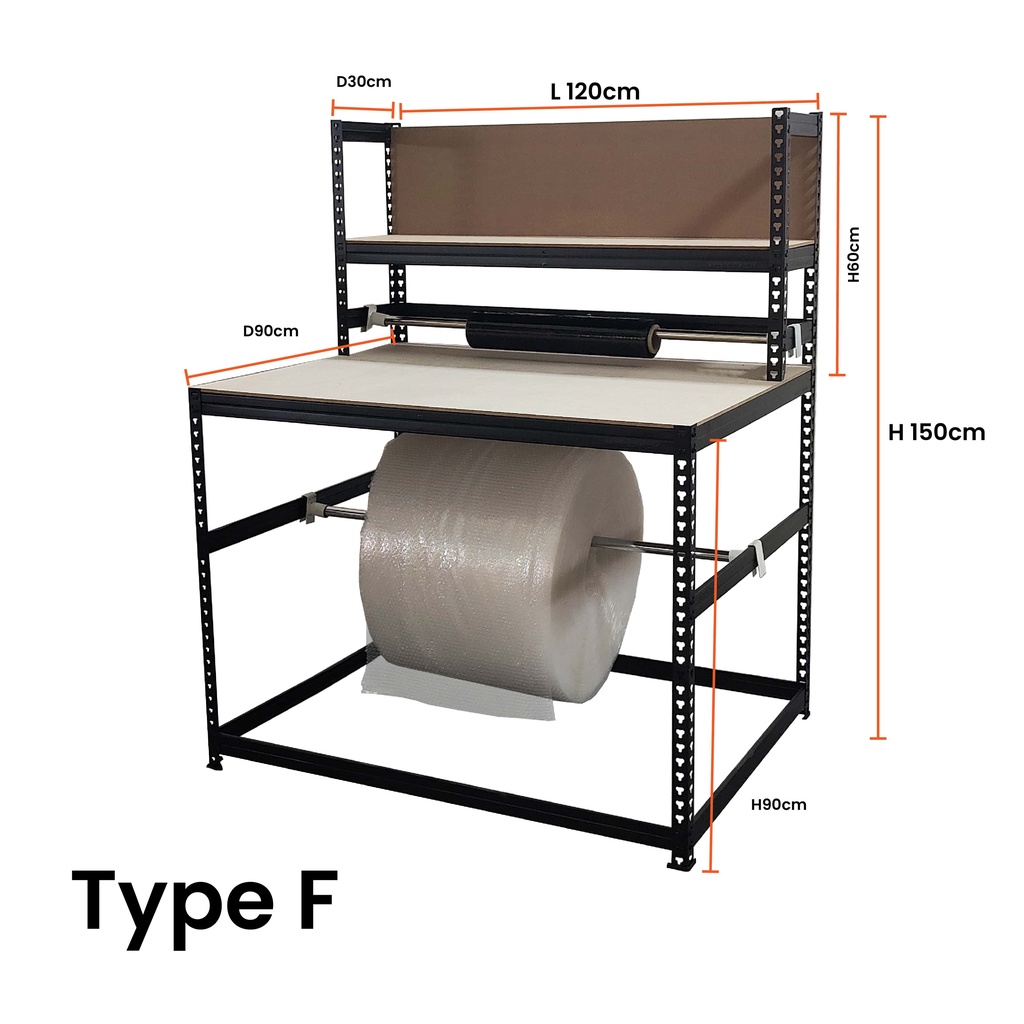 🐘[FREE SHIPPING] HYPERACK™️ Heavy Duty Packaging Table Online Seller Packing Table Boltless Rack ...