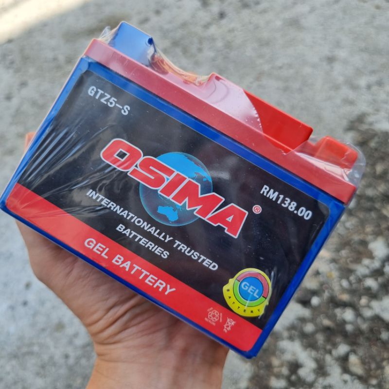 BATERI MOTOSIKAL OSIMA GEL BATTERY GTZ5-S GTZ4V YTZ5 YTZ5S FOR YAMAHA ...