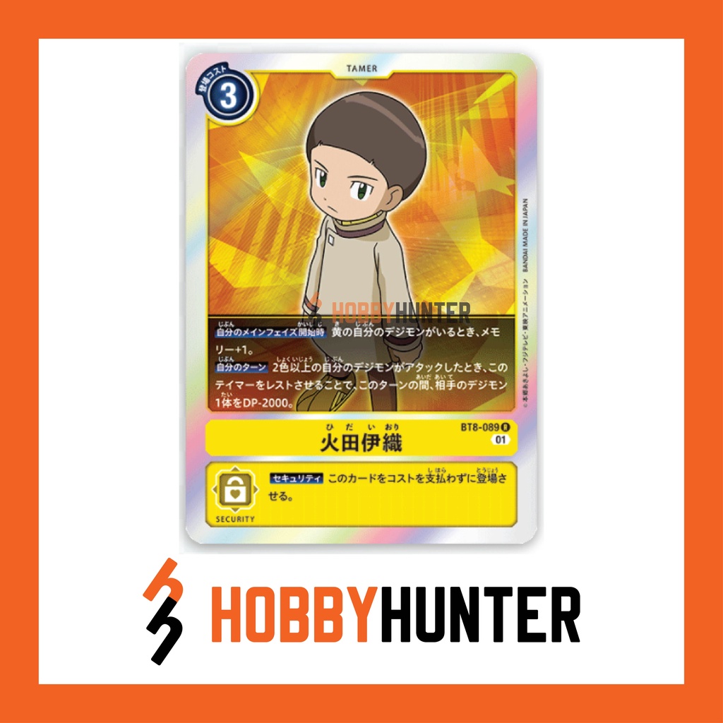 DIGIMON CARD BT8-089 Cody Hida / Hida Iori (R) | Shopee Malaysia