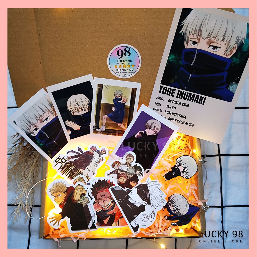 Jujutsu Kaisen Gift Box Birthday Gojo Sukuna Yuji Megumi Inumaki Poster ...