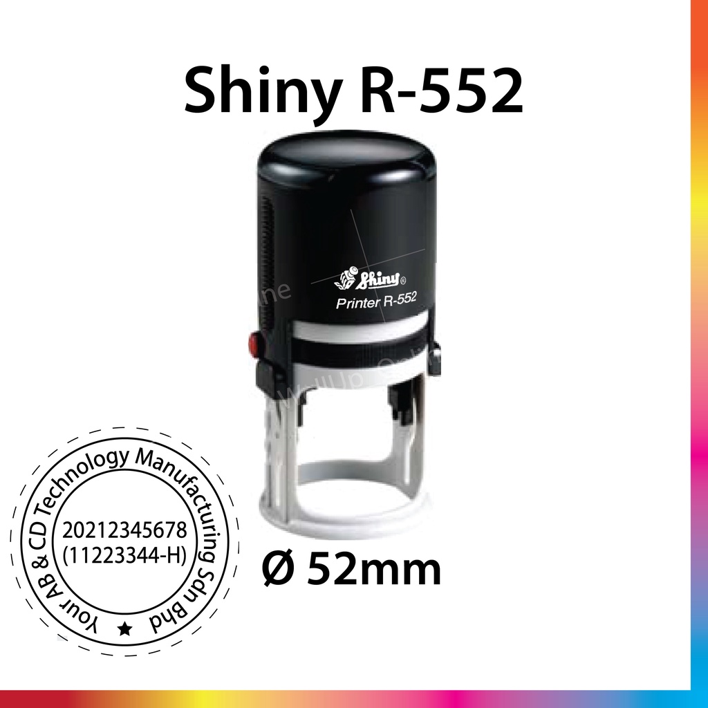 Shiny R Series (Round) Rubber Stamp Customize / Cop Bulat / Cop ...