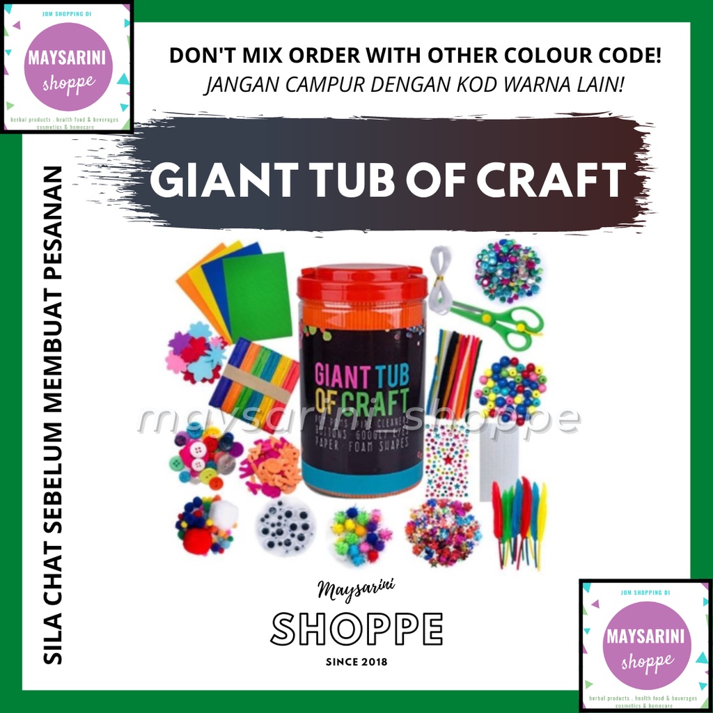 Giant Tub of Craft Set Seni Kraftangan Kanak-Kanak DIY | Shopee Malaysia