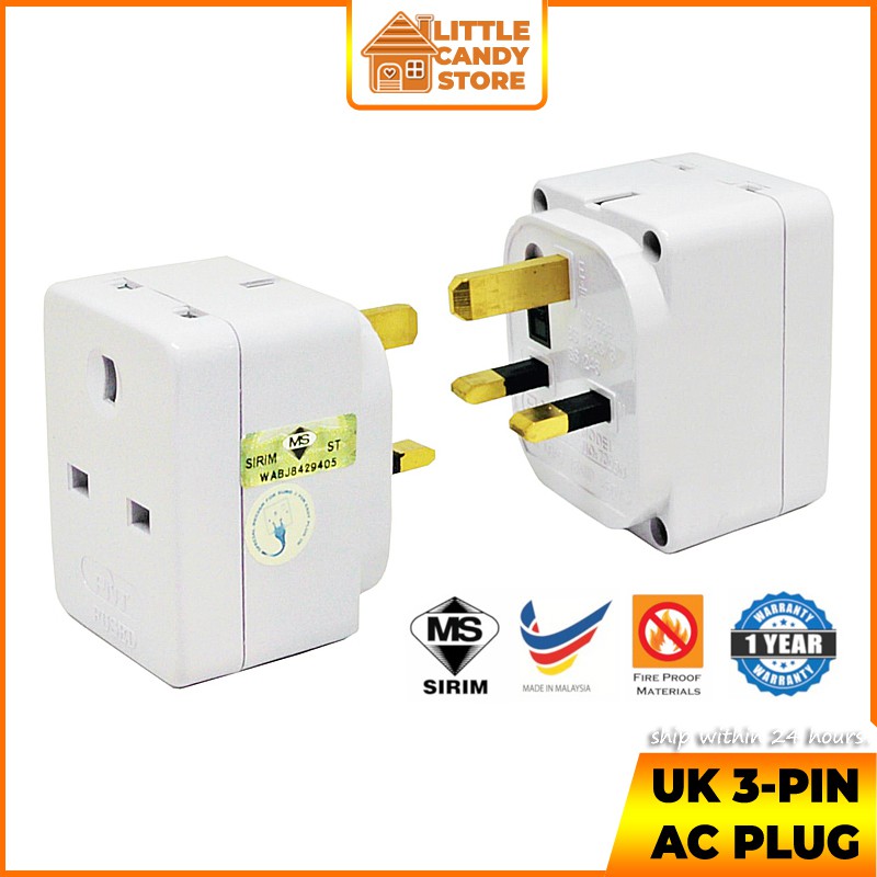 3 Way Plug Malaysia SIRIM Approval 3 Way 3 Pin Adapter Power Socket ...