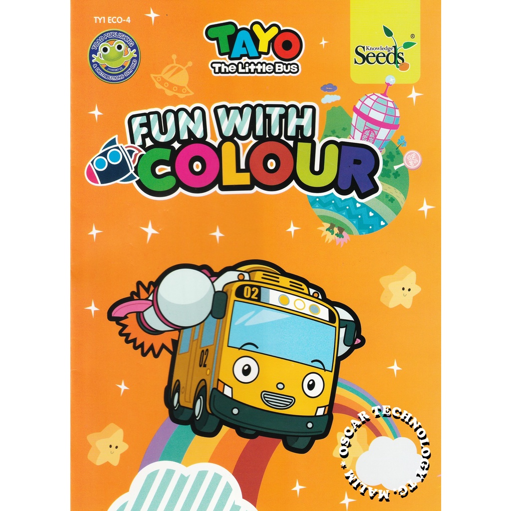 EJEN ALI Misi Mewarna Kertas Aktiviti Sticker & Tayo The Little Bus ...