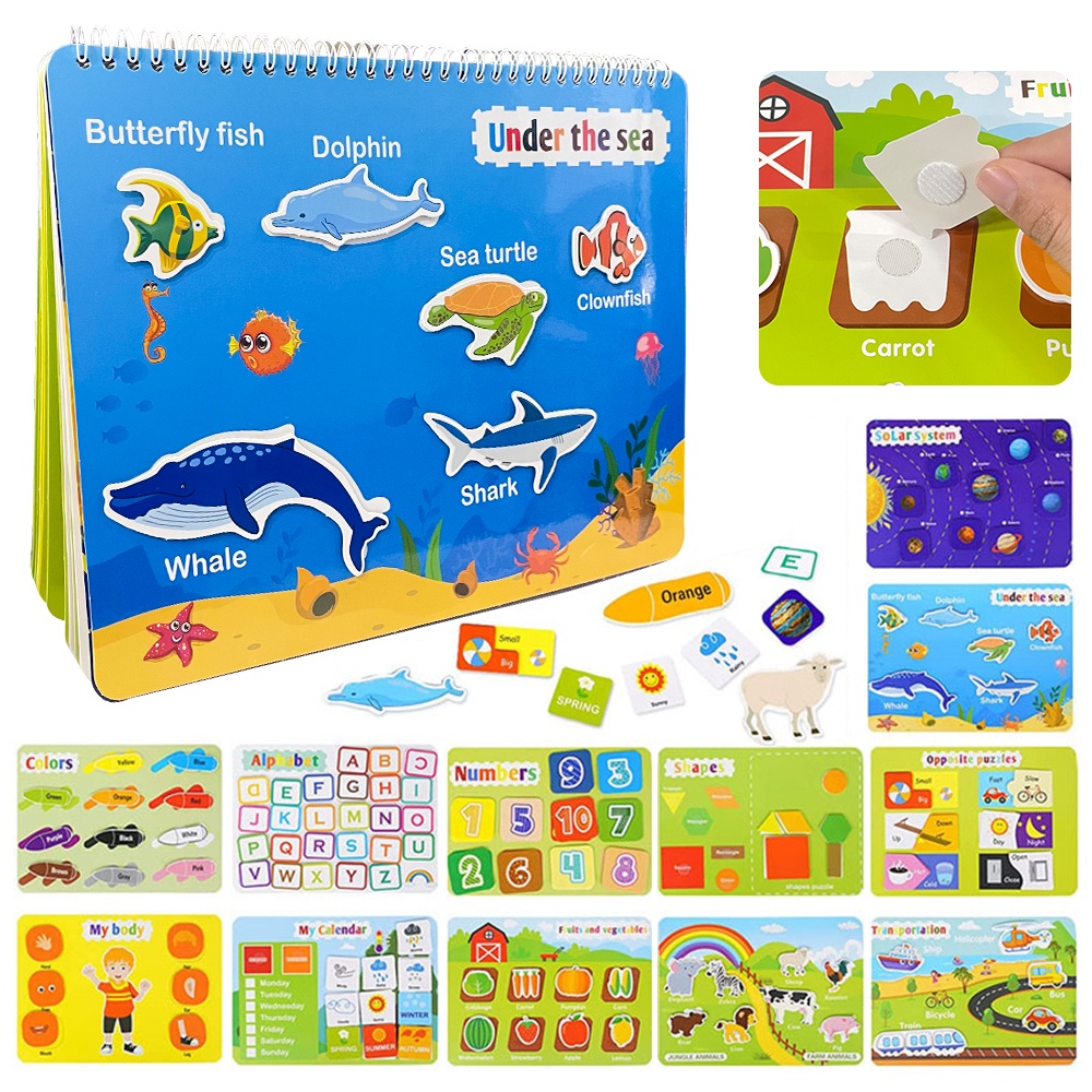 12 Themes Toddler Activities Preschool Learning Busy Book Busy Binder ...