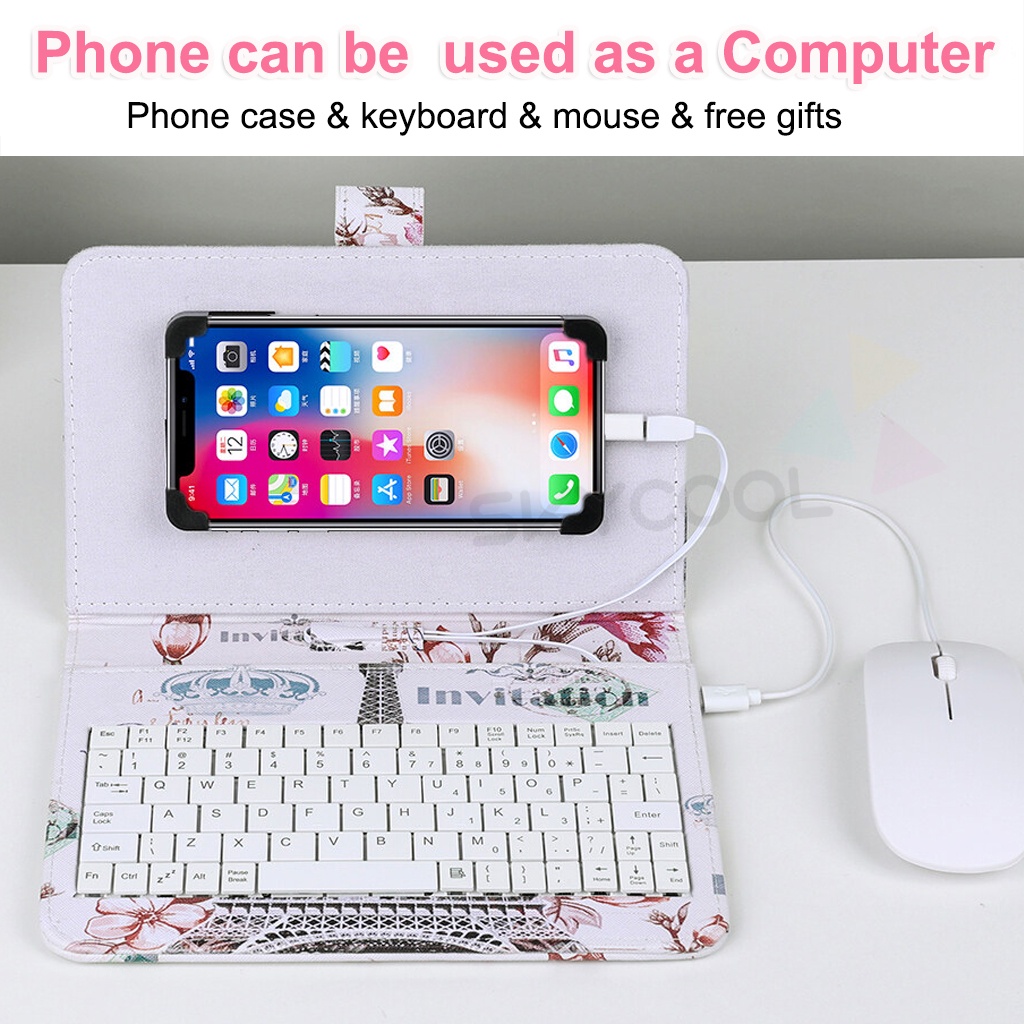 Mobile Phone Keyboard And Mouse Portable Type-C/Micro-Usb Wired ...