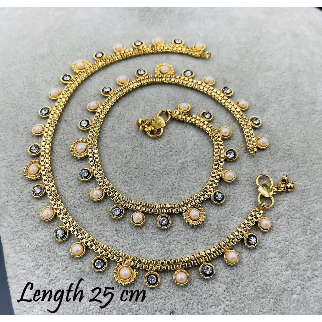Traditional Golden Ethnic Antique Anklet/ Kolusu / Payal | Shopee Malaysia