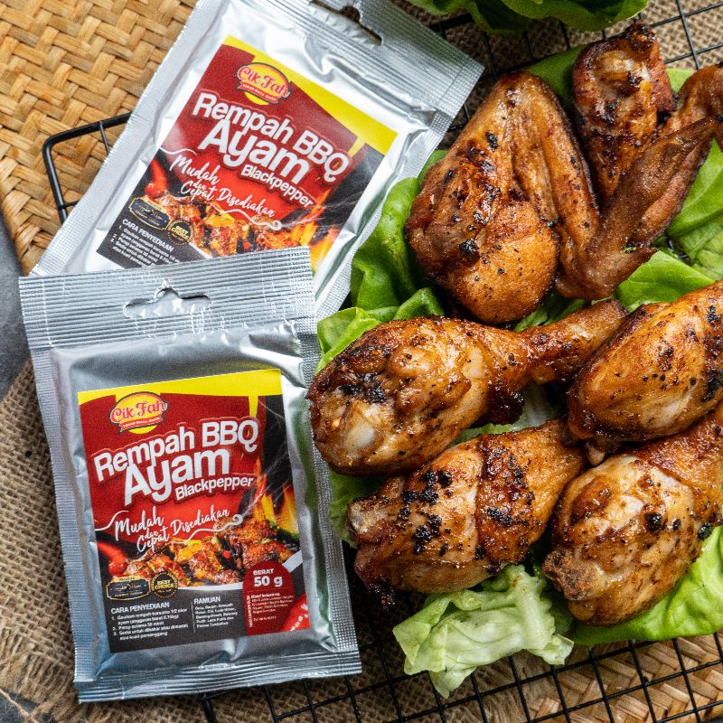 Rempah Perapan Ayam/Daging Blackpepper CIK FAH 50g untuk 1/2 Ekor Ayam ...