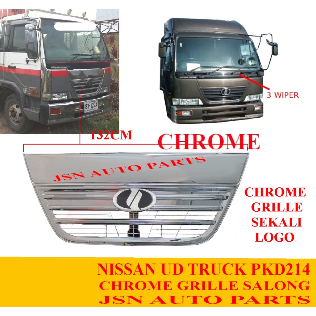 J121S01 CHROME GRILLE SALONG WITH LOGO PKD214 MK214 MK211 UD TRUCK ...