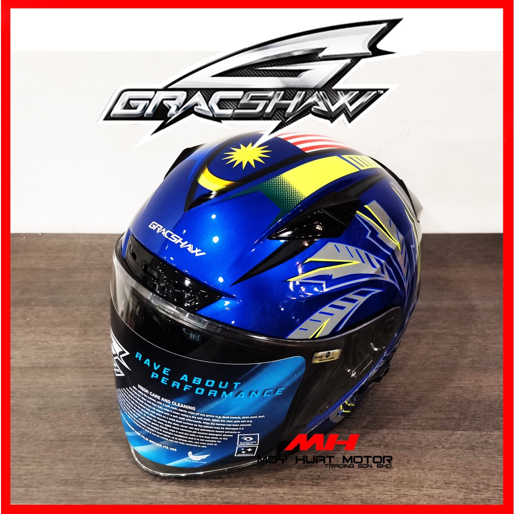 100% Original Gracshaw Double Visor Helmet GENNEX G535 Helmet with ...