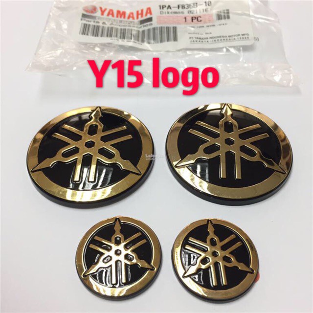 Sale Yamaha Y15 V1 V2 emblem Logo Yamaha Set Original Indonesia Gold ...