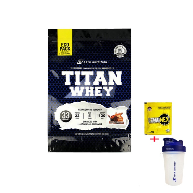 Titan Whey Strawberry 1Kg Protein 22G [Free Whey Depot Sample + Free ...