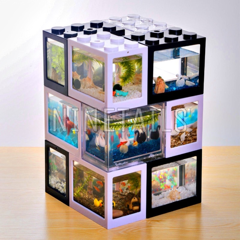 Mini Lego Aquarium, Terrarium, Mini Aquarium, Aquarium, Fish tank, Fish ...