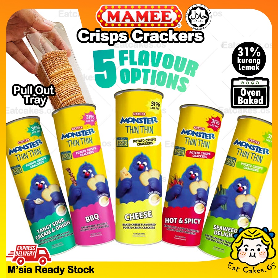 Mamee Monster Thin Thin Potato Crips Crackers | less fats snacks | Hot ...