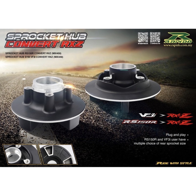 HONDA RS150 RAPIDO SPOCKET HUB MODIFIED USE SPROCKET YAMAHA RXZ/Y125/LC ...