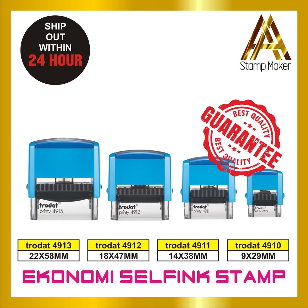 Trodat Cop Nama Stamp Chop Nama Rubber Stamp Name Stamp Chop Self Ink ...