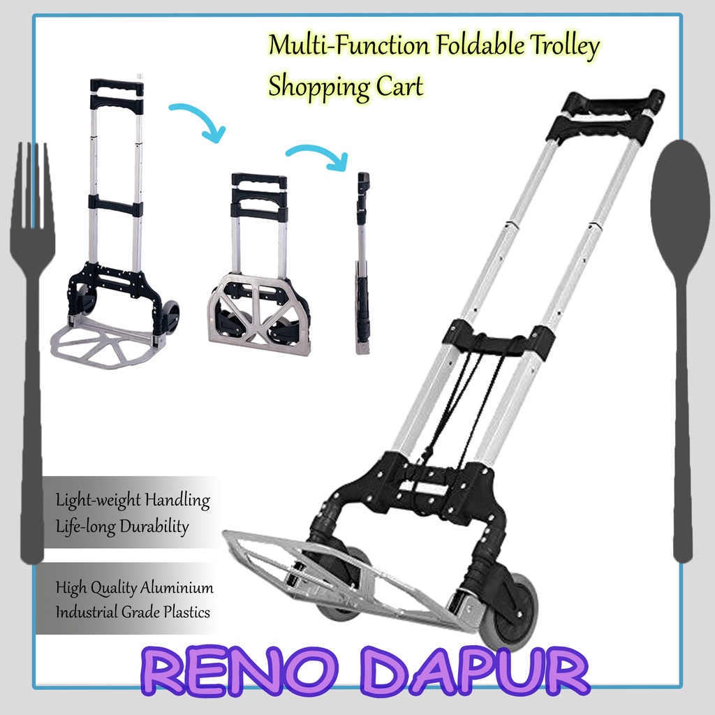 RENODAPUR MF2 Multifunction Folded Trolley Foldable Trolley Shopping ...