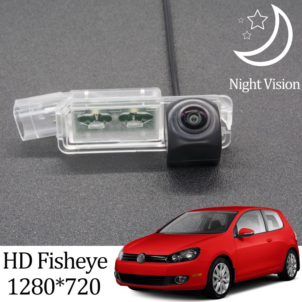 HD 1280*720 Fisheye Rear View Camera For VW volkswagen golf MK6 2008 ...