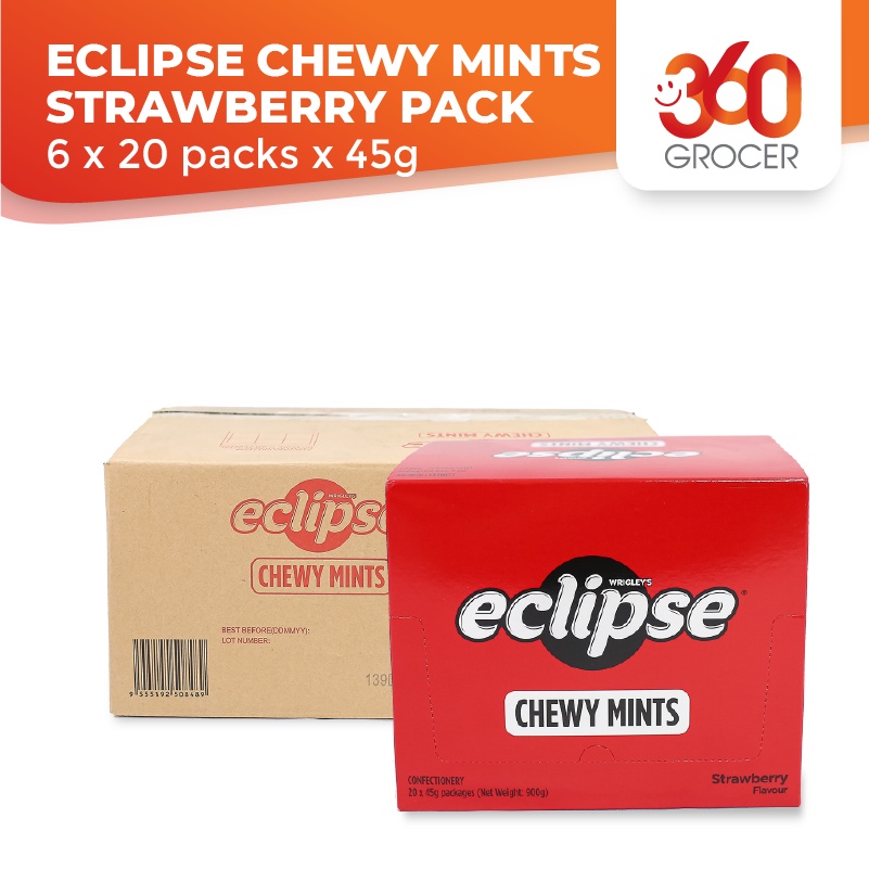 ECLIPSE CHEWY MINTS STRAWBERRY 45G- 1 Carton 6x(20x45g) | Shopee Malaysia