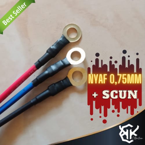 NYAF Grounding Cable 0.75mm Plus 2 Scun Positive Negative Cable Nyaf ...