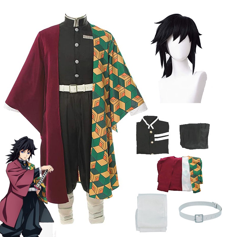 Anime Demon Slayer Kimetsu No Yaiba Tomioka Giyuu Cosplay Costume Suit ...