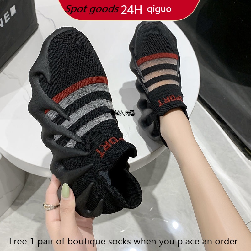 Ready Stock 24H Octopus Coconut Shoes Women's New Style Flying Woven ...