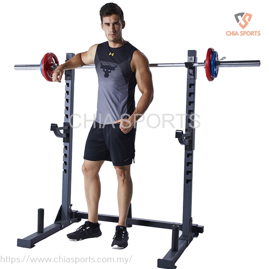 Olympic Squat Rack SR-750 Half Power Cage Barbell Stand Weightlifting ...
