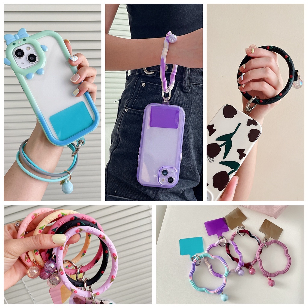 Wrist Straps Hand Lanyard Soft Silicone Phone Bracelet Lanyard Drop ...