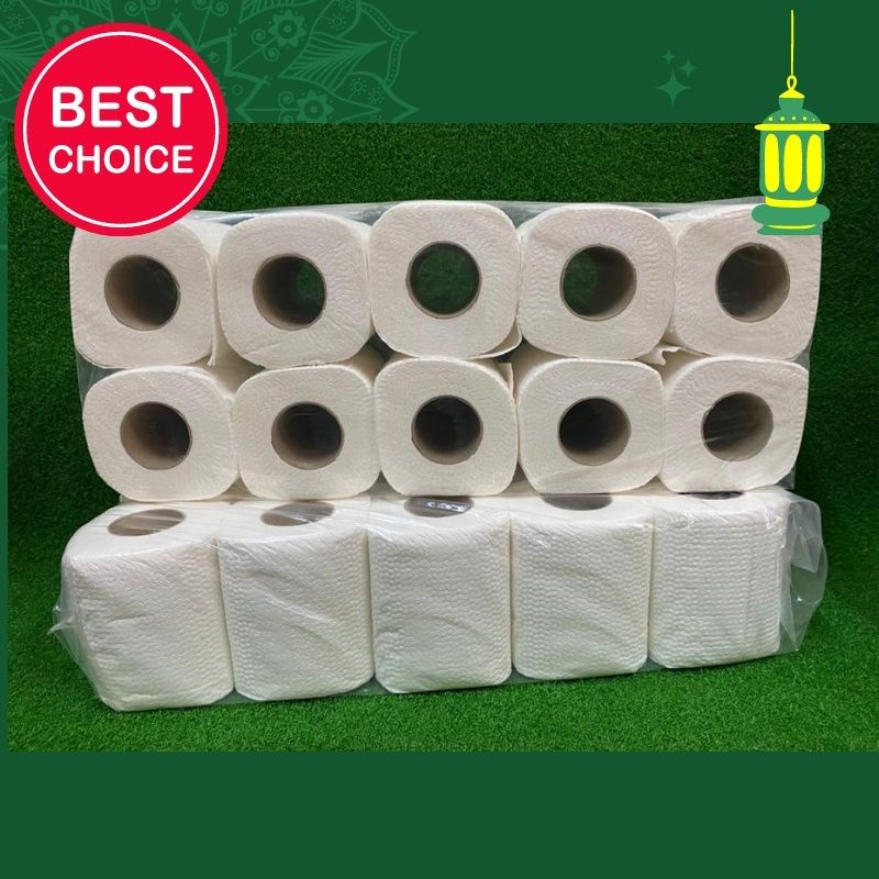 Toilet Roll (Economy)/ 100% Virgin Soft Pulp/ 2ply/ 200sheets & 350 ...