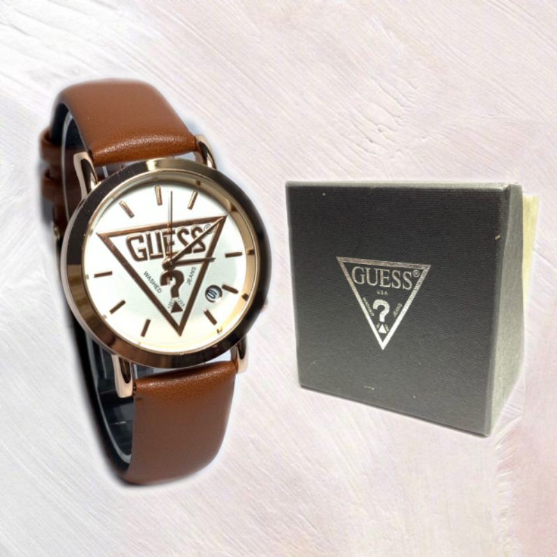 Jam Tangan Guess Ladies Analog Rubber Strap | Shopee Malaysia