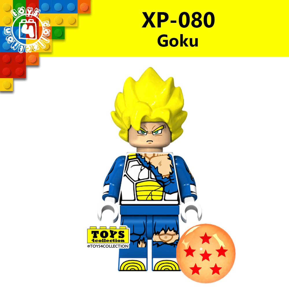 XP080 Dragon Ball Z Super Saiyan Goku Minifigures Block Compatible ...