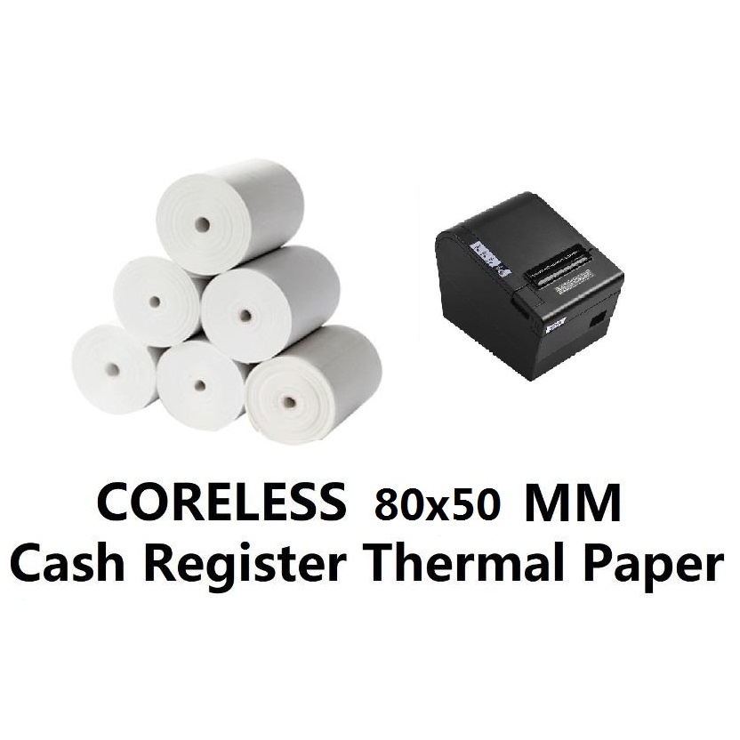 80mm receipt paper thermal paper roll coreless loyverse kyte srs ...