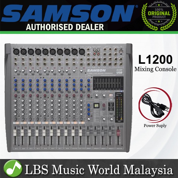 [Discontinued] Samson L1200 12 Channel 4 Bus Compact Live Sound Mixer ...
