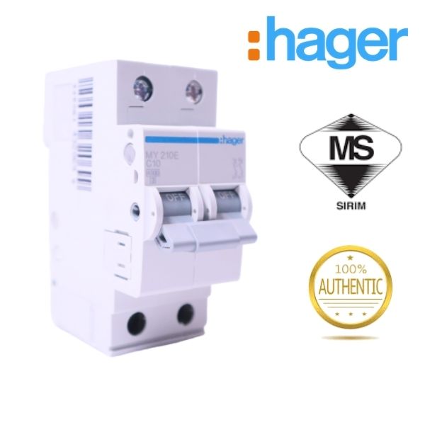 [Full Range] Hager MY Series 2 Pole MCB 4.5KA With Sirim Approve | Shopee Malaysia