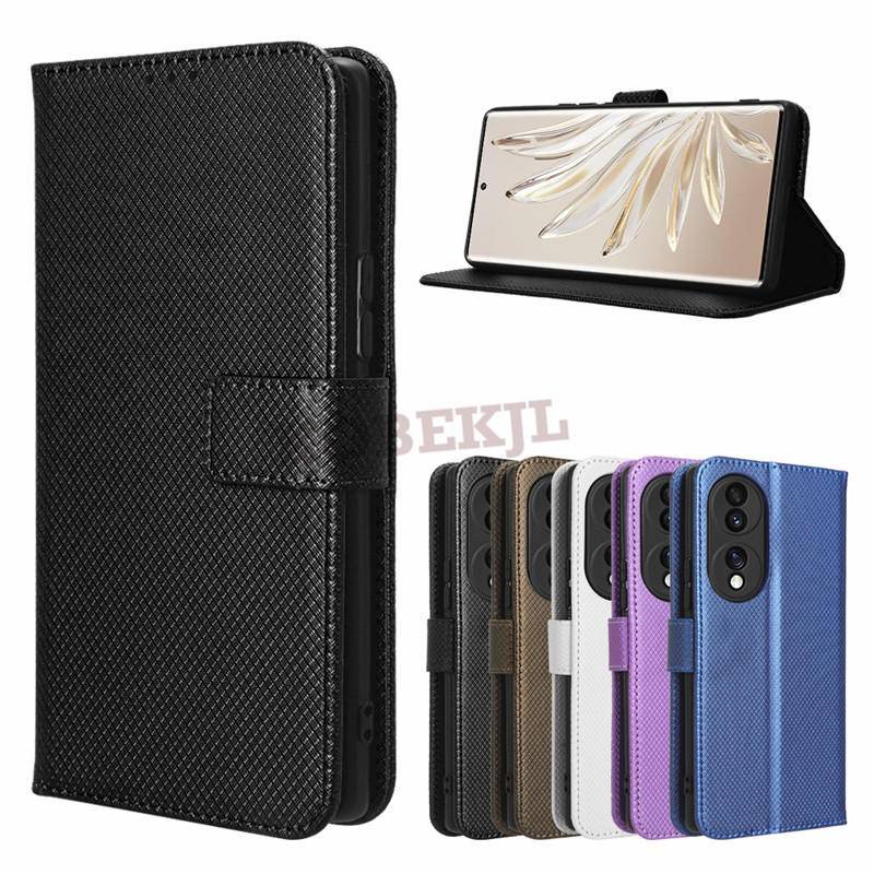 Honor 70 Case Flip Diamond PU Leather Wallet Card Slot Phone Cover ...