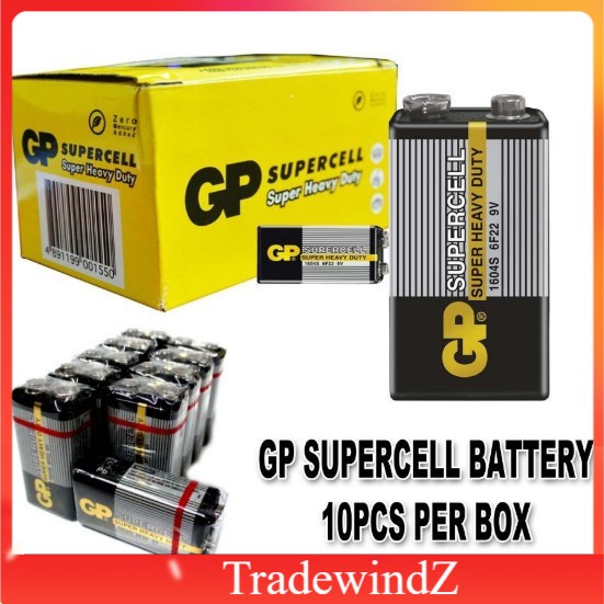 🔥 GP Supercell Heavy Duty 9V Battery For Smart Tag (1BOX-10PCS) Long ...