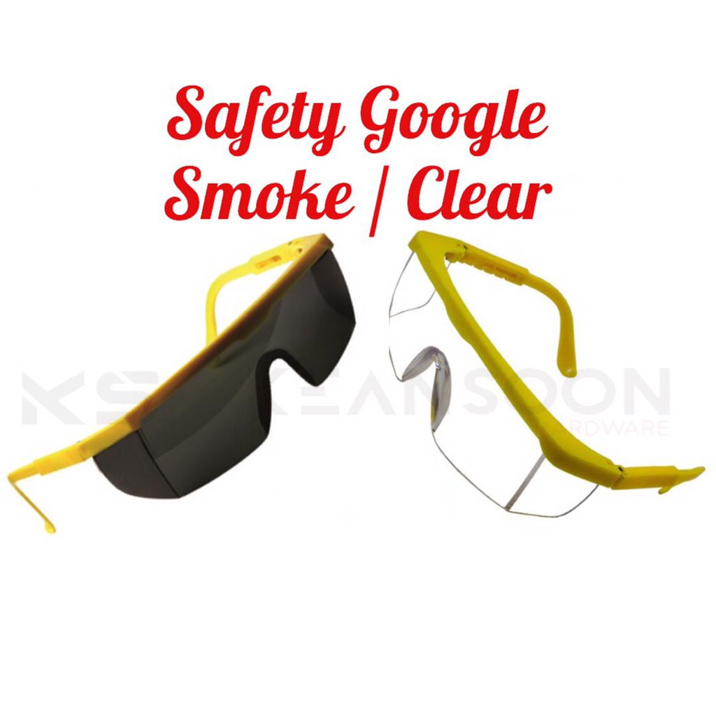 Eye Protection Safety Google Eyewear Yellow Frame Safety Goggle Cermin ...